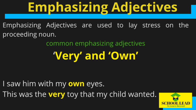 Emphasizing Adjectives - School Lead